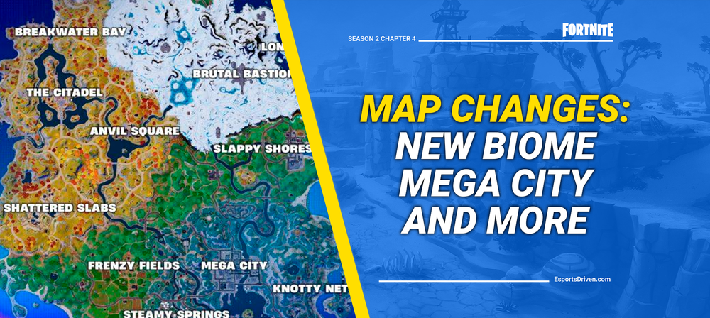 A Tour of Fortnite Chapter 4 Season 2 Map Changes: New Biome, Megacity ...
