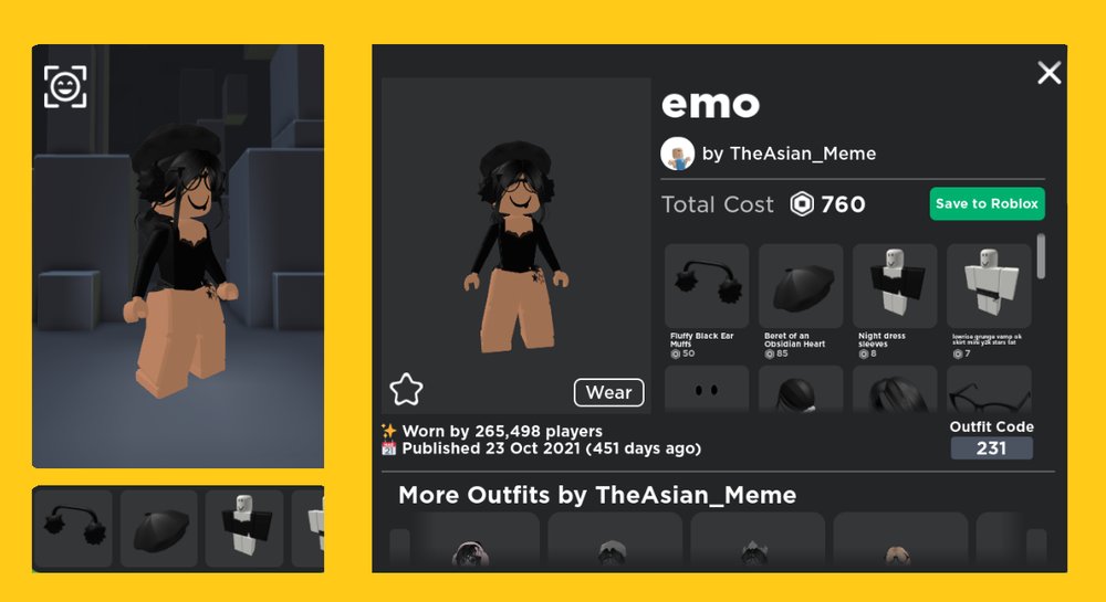 Best Roblox Emo Outfits