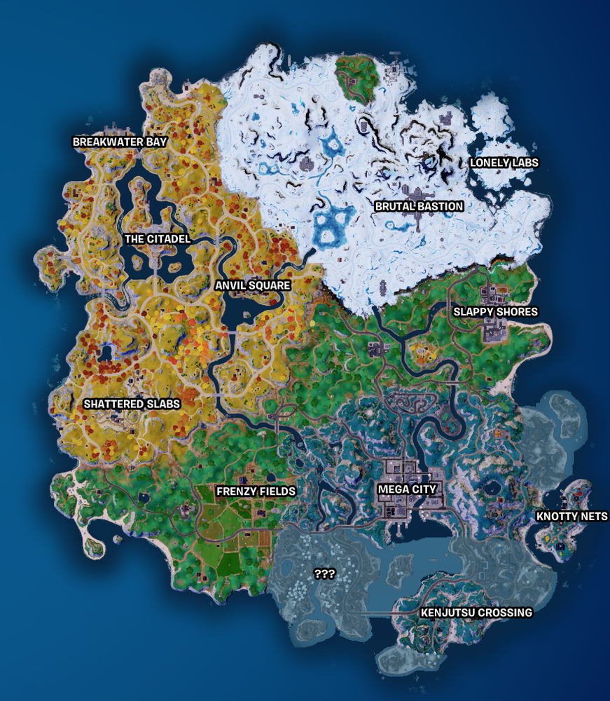 A Tour of Fortnite Chapter 4 Season 2 Map Changes: New Biome, Megacity ...